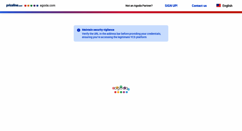 Access ycs.agoda.com. YCS - partner extranet